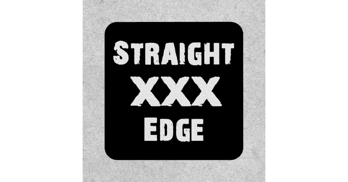 Straight Edge Patch | Zazzle