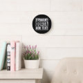STRAIGHT OUTTA - add your text here/create own Round Clock | Zazzle