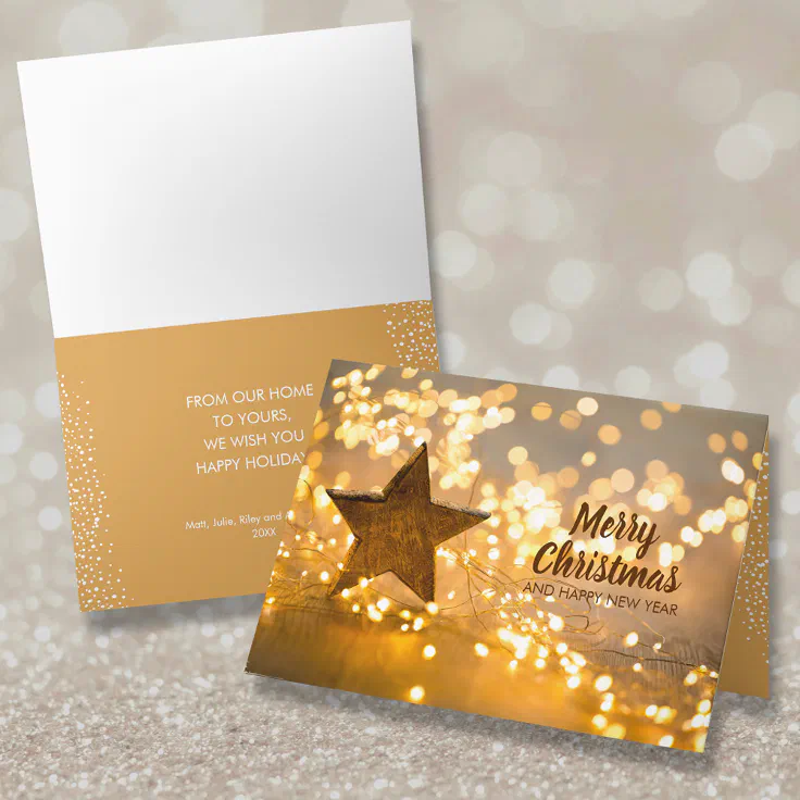 Strand of Christmas Lights Holiday Card | Zazzle