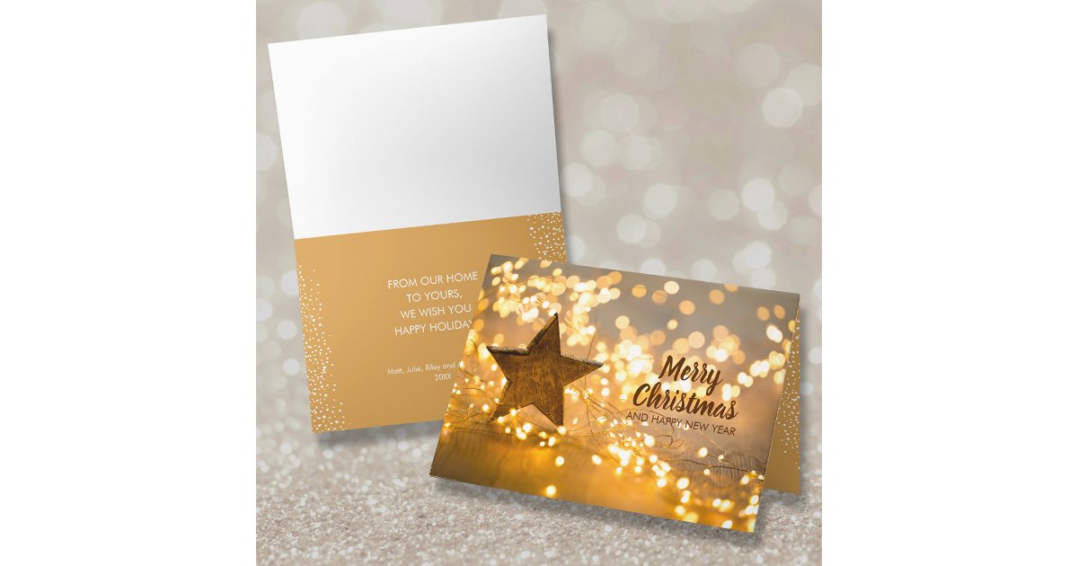 Strand of Christmas Lights Holiday Card | Zazzle