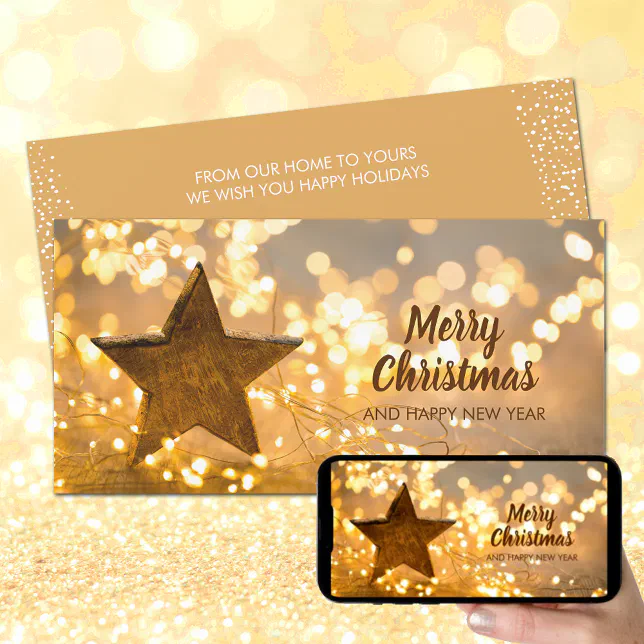 Strand of Christmas Lights Holiday Card | Zazzle