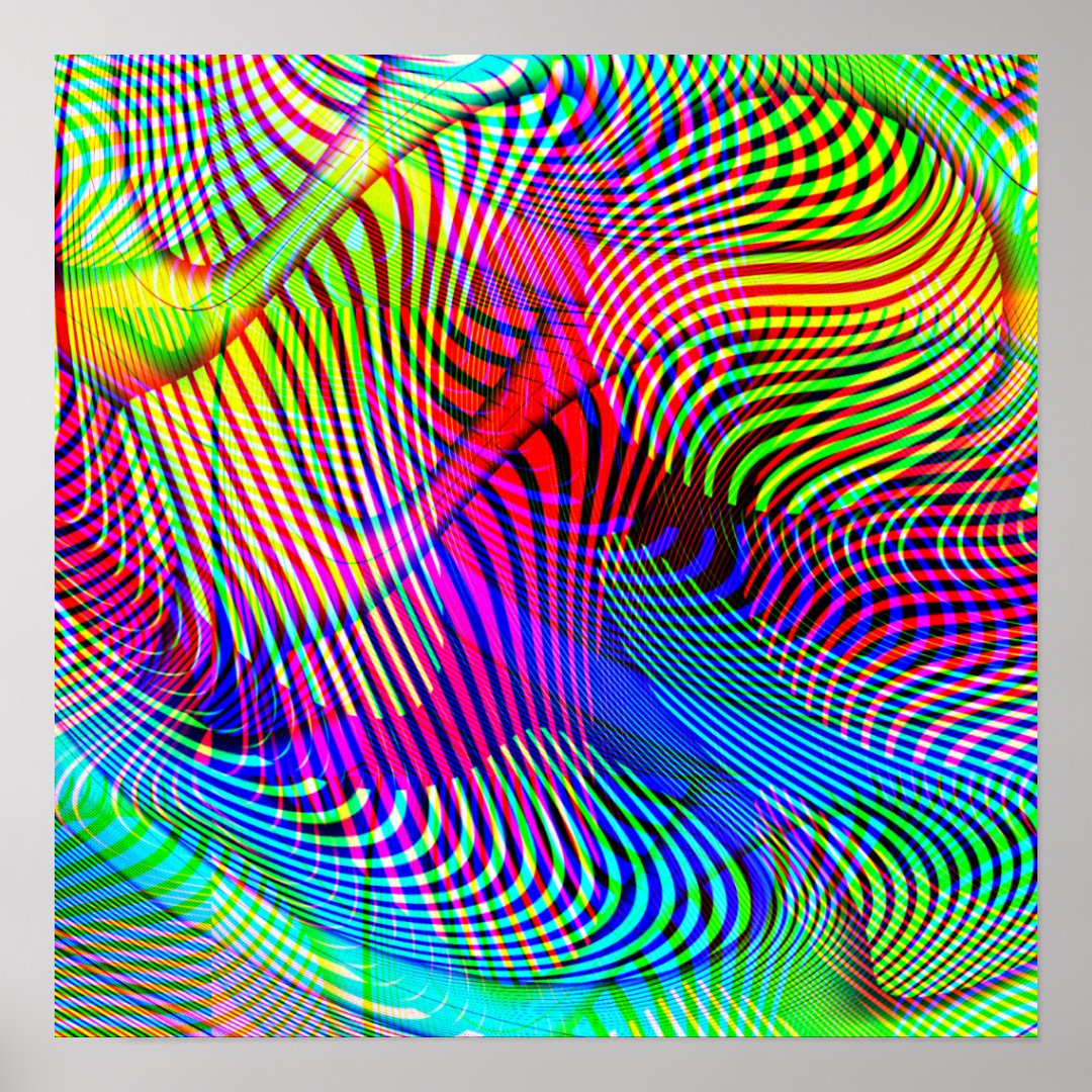 Strange dreams psychedelic light show poster | Zazzle