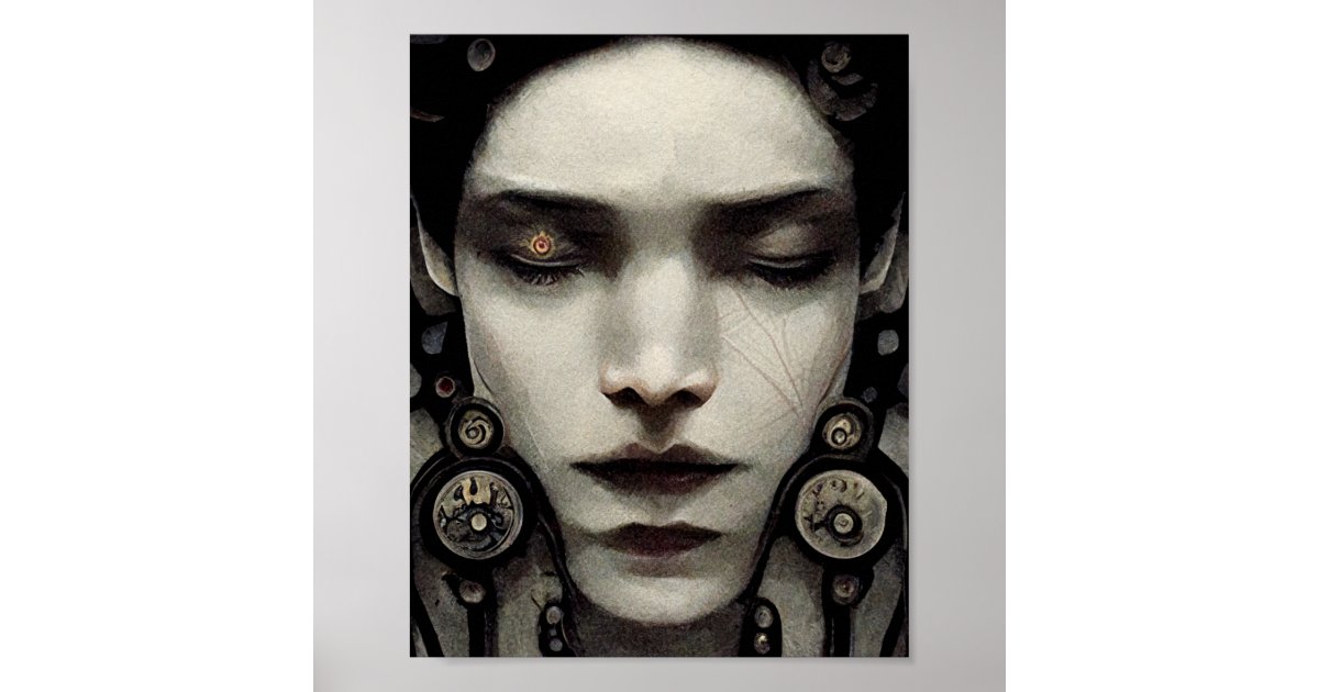 Strange Face Surreal Art Poster | Zazzle