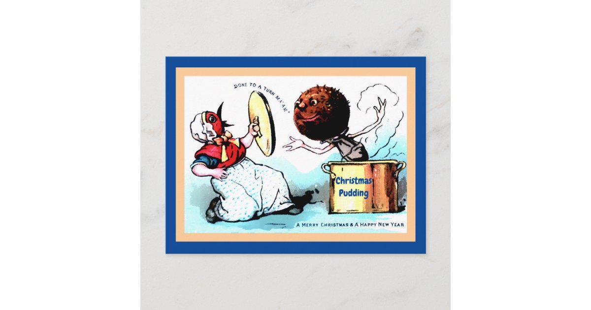 Strange, Weird Funny Christmas Pudding Bird Person Postcard | Zazzle