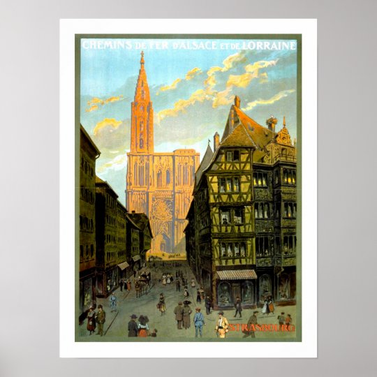 Strasbourg Vintage Travel Poster | Zazzle.com