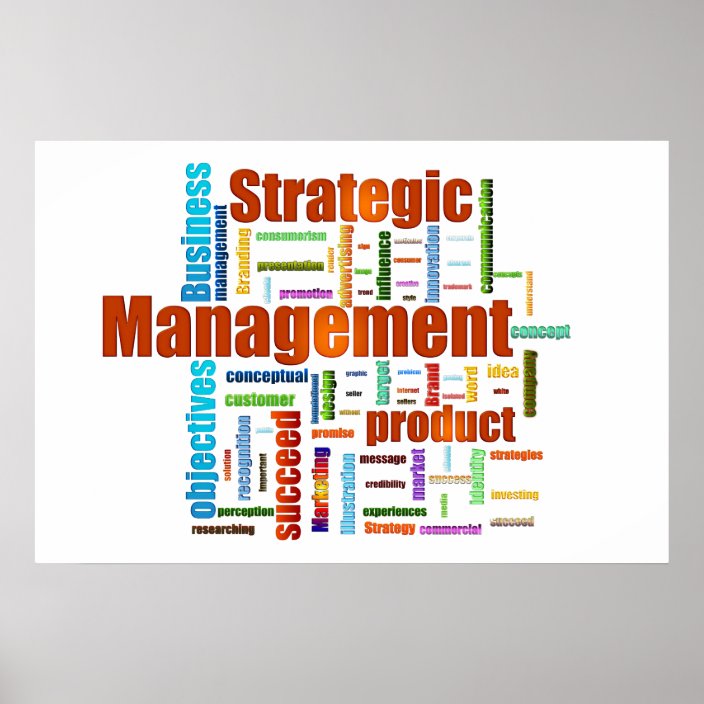 Strategic Management Design Orange Poster | Zazzle.com