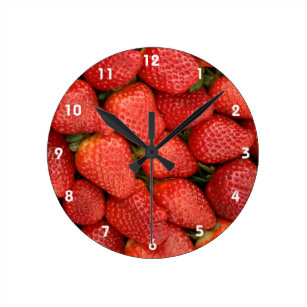 Strawberry Wall Clocks | Zazzle