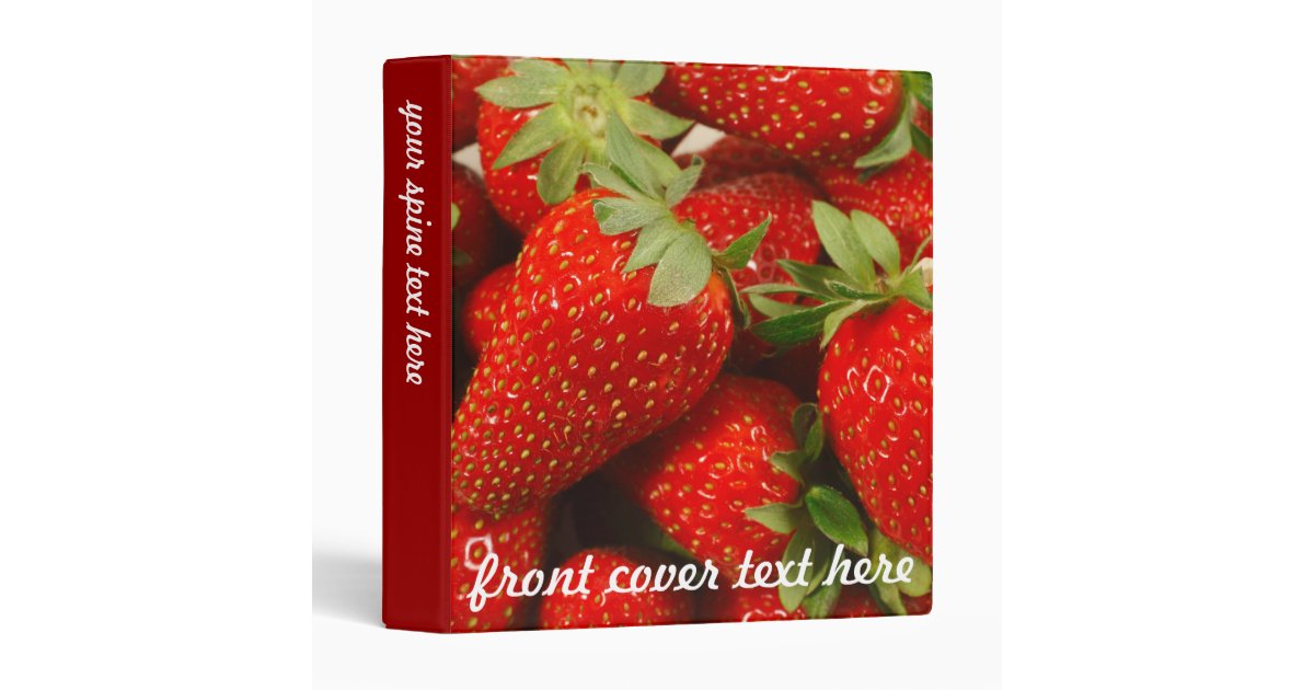 Strawberries Binder | Zazzle