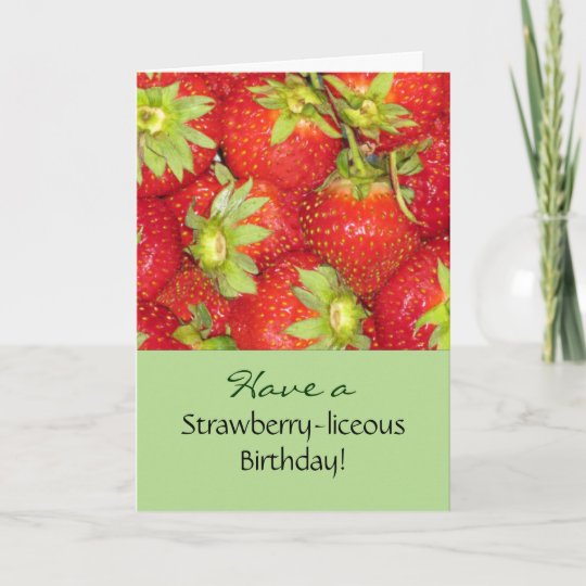 Strawberries Birthday Greeting Card | Zazzle.com