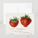 Strawberries (Fragaria) Fruit Watercolor Painting Postcard | Zazzle