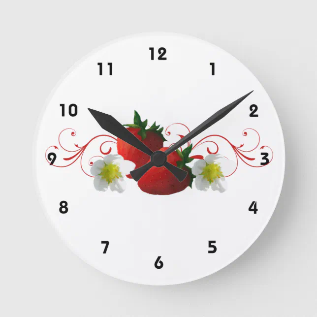 Strawberries Wall Clock | Zazzle