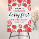 Strawberry 1st Birthday Berry First Welcome Sign | Zazzle