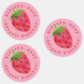 Strawberry Adhesive Label | Zazzle