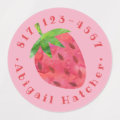 Strawberry Adhesive Label | Zazzle