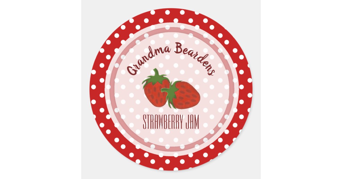 Strawberry And Polka Dot Personalized Labels | Zazzle