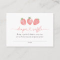 Strawberry Baby Shower Diaper Raffle Ticket Enclosure Card | Zazzle