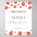 Strawberry Baby Shower Welcome Sign | Zazzle