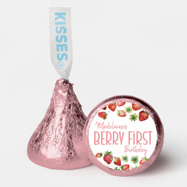 Strawberry Berry First 1st Birthday Candy Favors | Zazzle