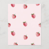 Strawberry berry first time capsule message card | Zazzle