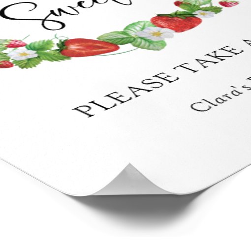 Strawberry Berry Sweet | Babies Are Sweet Poster | Zazzle