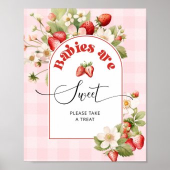 Strawberry berry sweet baby Babies are sweet Poster | Zazzle