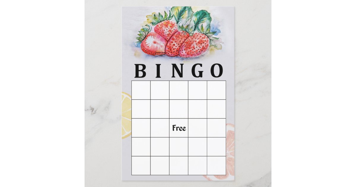Strawberry bingo game | Zazzle