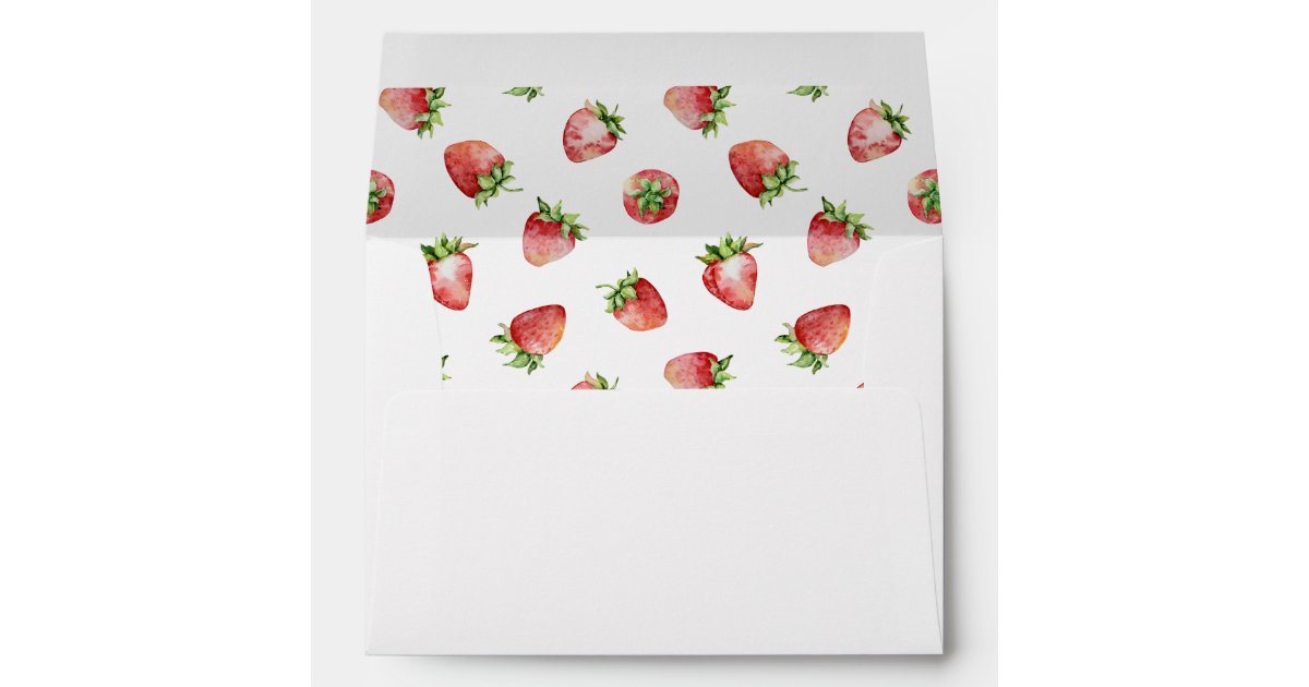 Strawberry Birthday Berry Sweet Envelope | Zazzle