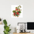 Strawberry Blooms Customizable Poster | Zazzle
