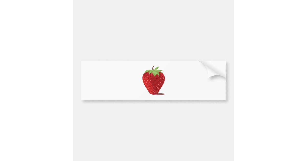 Strawberry Bumper Sticker | Zazzle