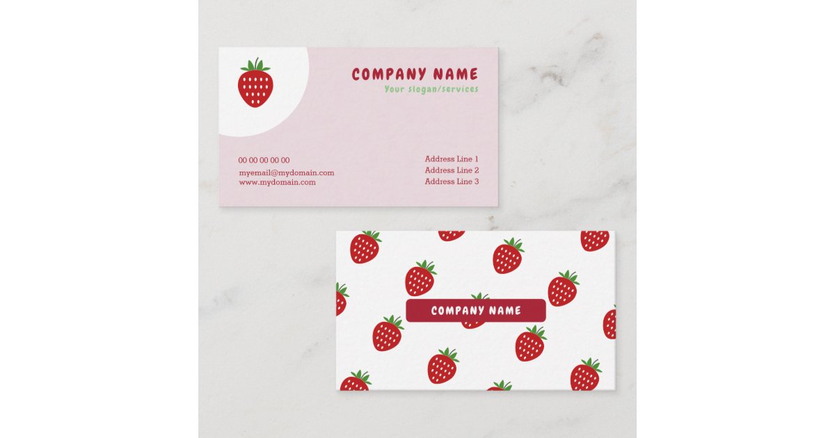 Strawberry Business Card | Zazzle