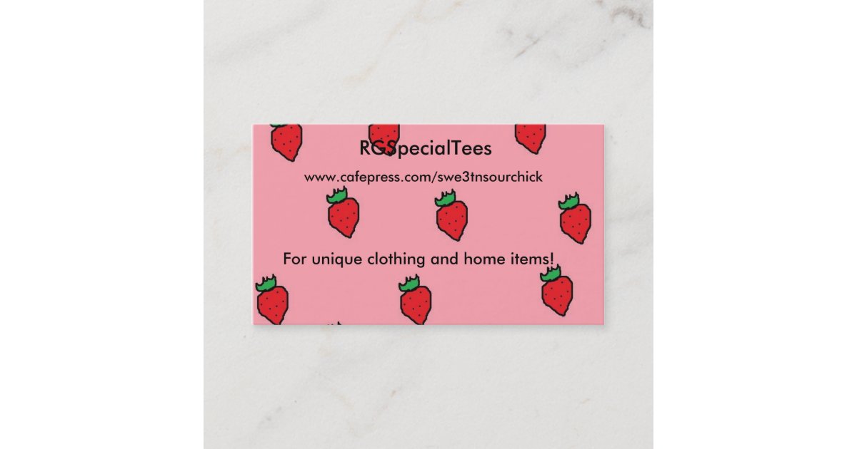 Strawberry business card | Zazzle
