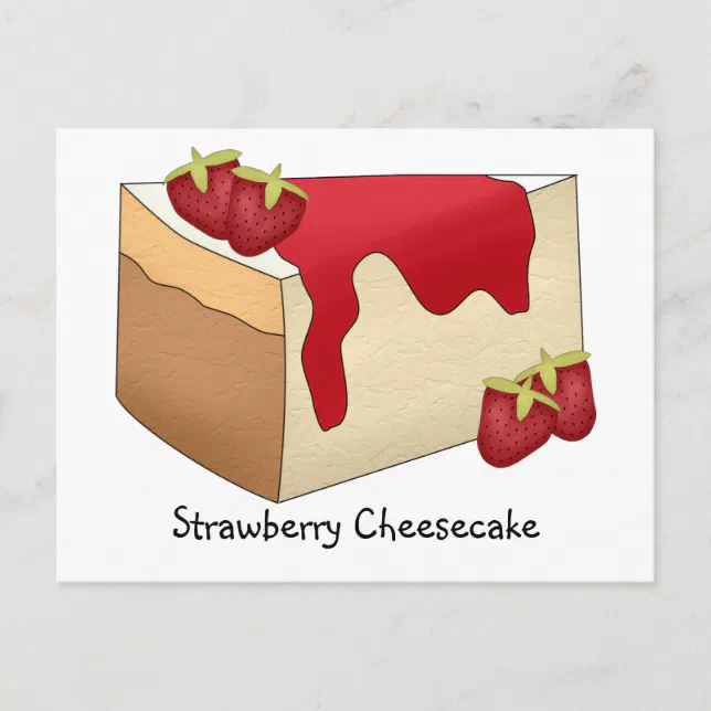 Strawberry Cheesecake Recipe Card | Zazzle