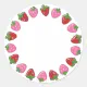 Strawberry Circle Stickers | Zazzle