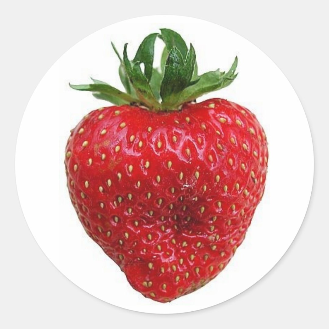Strawberry Classic Round Sticker | Zazzle