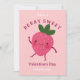 Strawberry Classroom Valentine Note Card | Zazzle