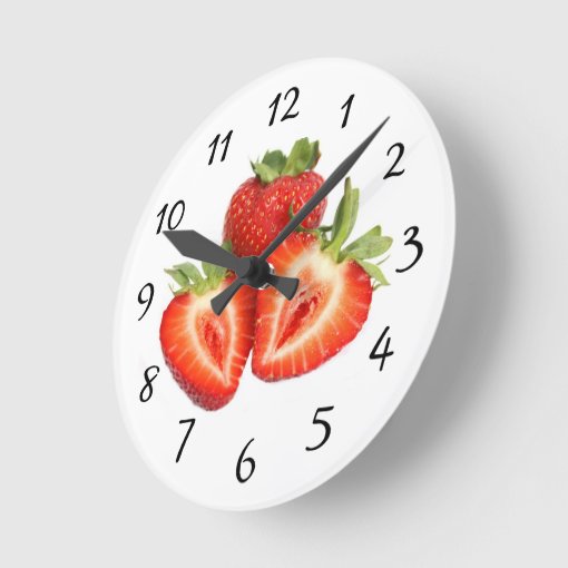 Strawberry Clock | Zazzle