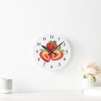 Strawberry Clock | Zazzle