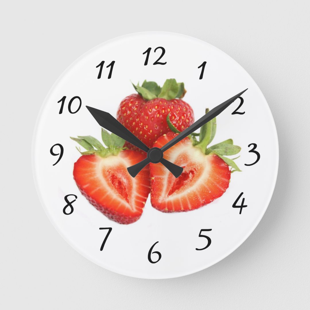 Strawberry Clock | Zazzle
