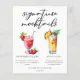 Strawberry Daiquiri Piña Colada Mocktails Menu | Zazzle