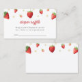 Strawberry Diaper Raffle Baby Shower Insert Card | Zazzle