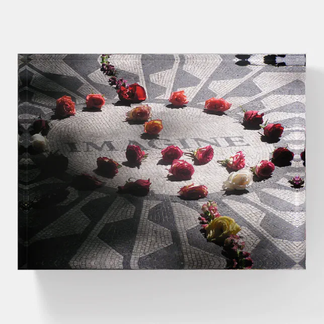 Strawberry Fields Imagine Mosaic Central Park Paperweight | Zazzle