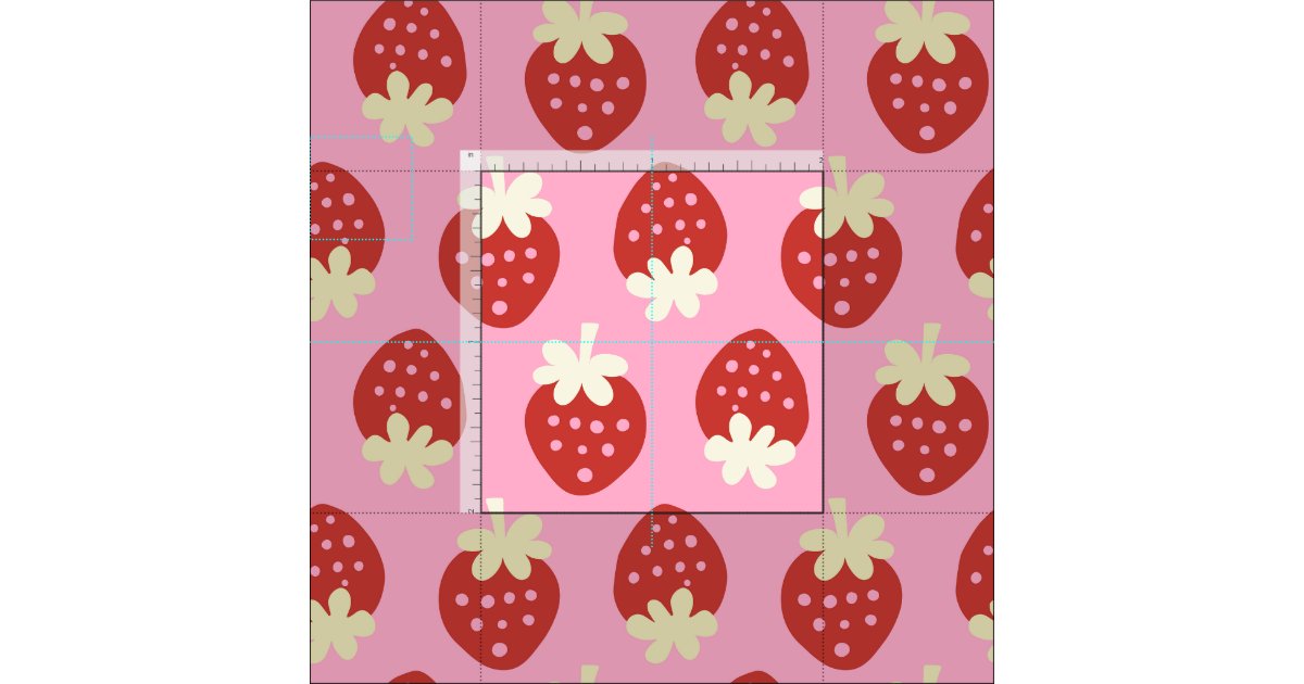 Strawberry Flip on Pink Fabric | Zazzle