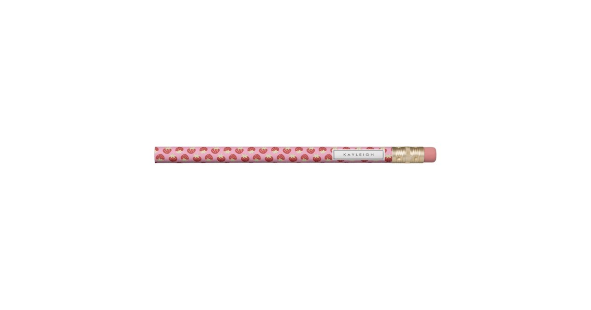 Strawberry Flip Personalized Pencil | Zazzle