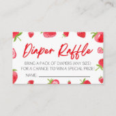 Strawberry Fruit Baby Shower Diaper Raffle Enclosure Card | Zazzle
