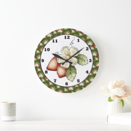 Strawberry Fruit Kitchen wall clock | Zazzle