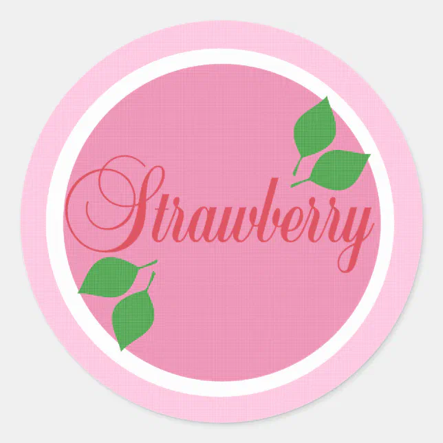 Strawberry Fruit label Sticker | Zazzle