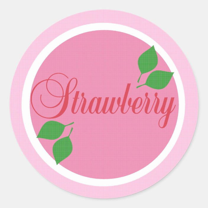 Strawberry Fruit label Sticker | Zazzle.com
