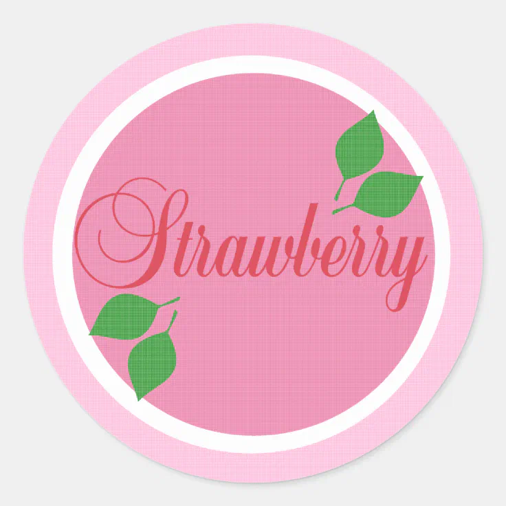 Strawberry Fruit label Sticker | Zazzle