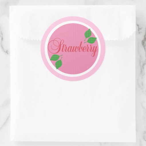 Strawberry Fruit label Sticker | Zazzle