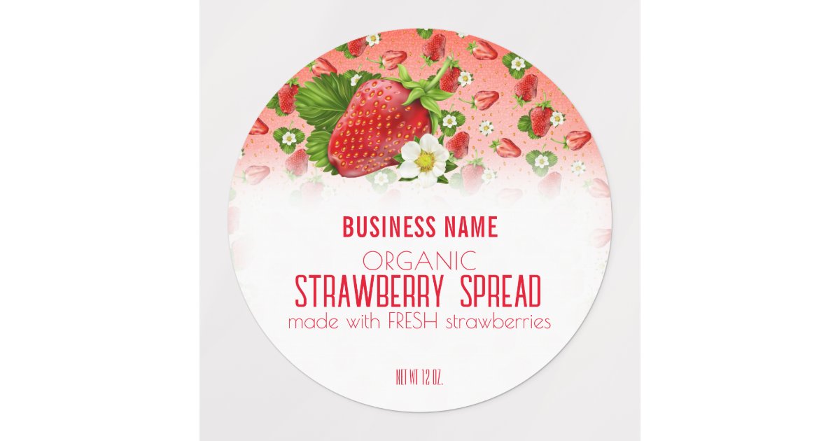 Strawberry Fruit Package Label | Zazzle